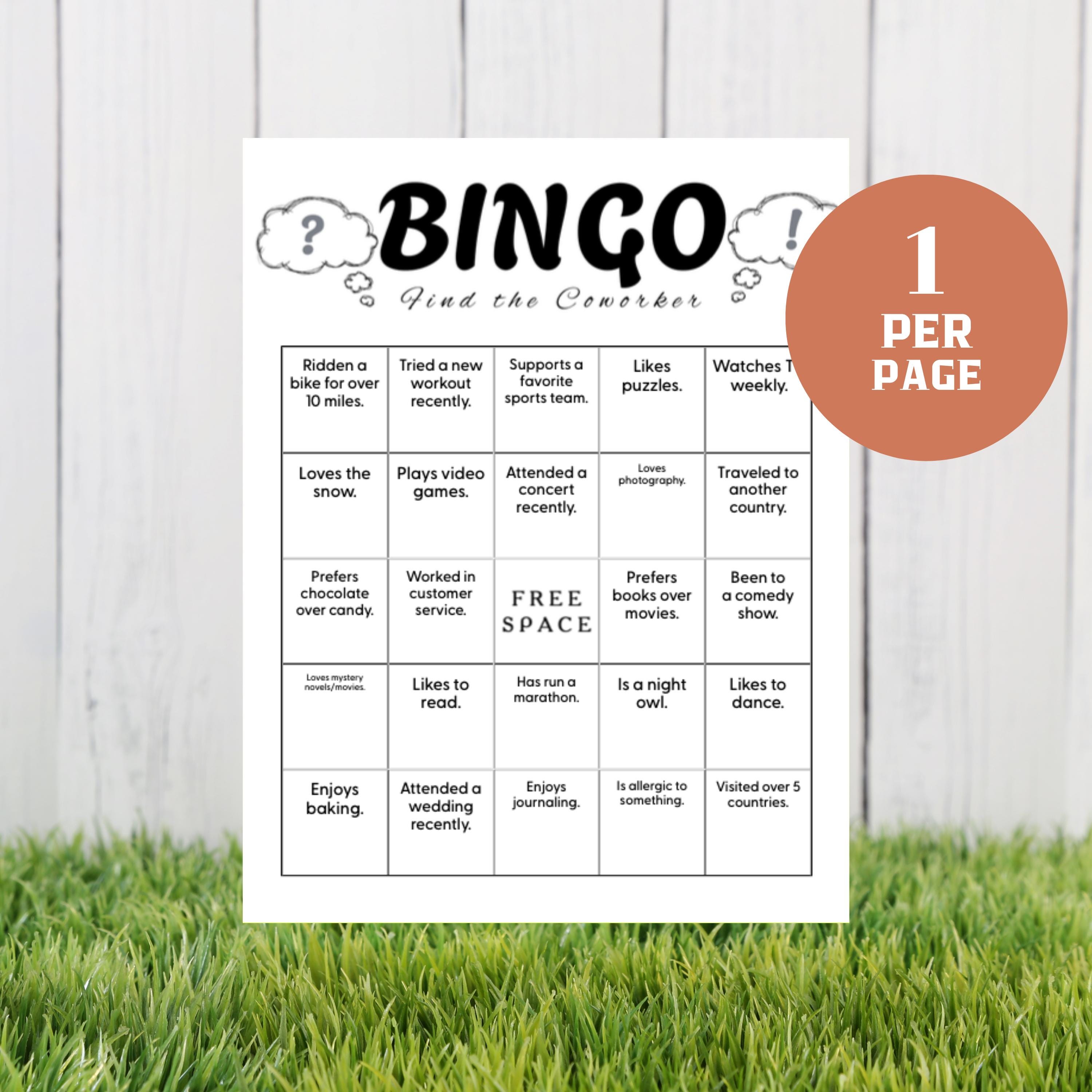 Get to Know You Bingo, Find Someone Who Game, Icebreaker Game Human ...