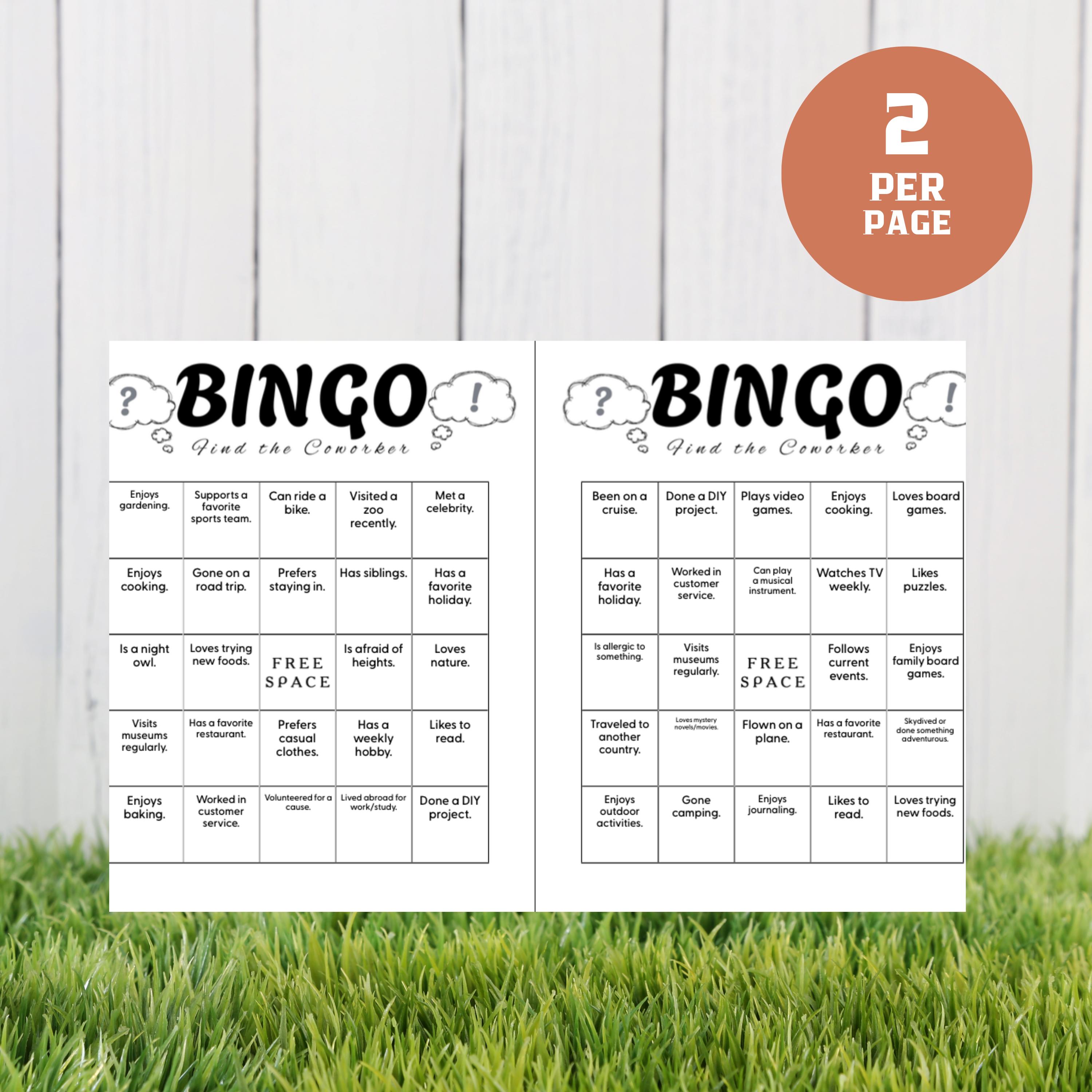 Get to Know You Bingo, Find Someone Who Game, Icebreaker Game Human ...