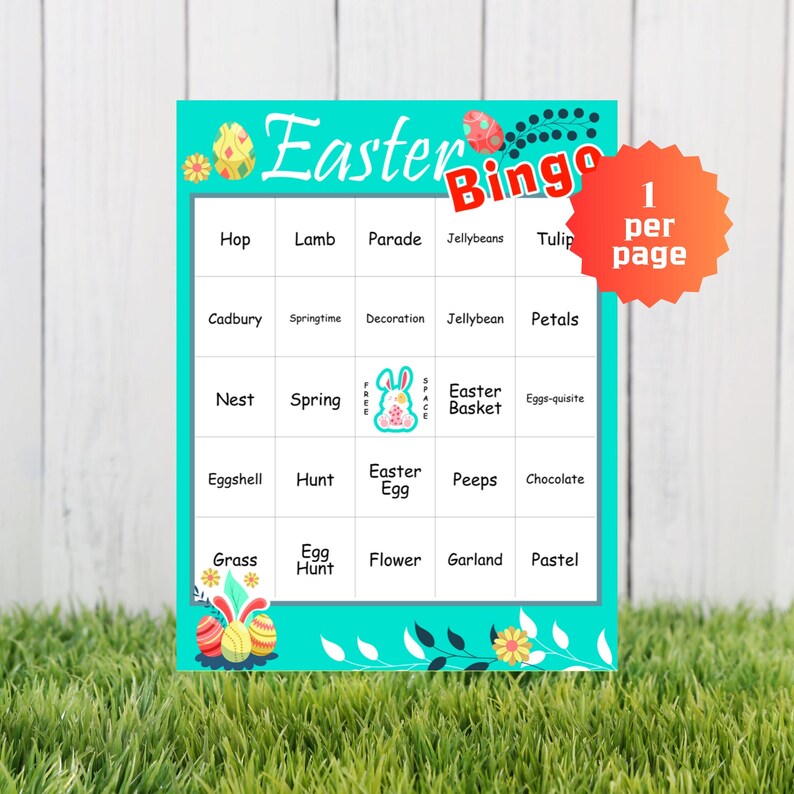 Easter Bingo, 50 Printable Easter Bingo Cards, Easter Activity for Kids ...