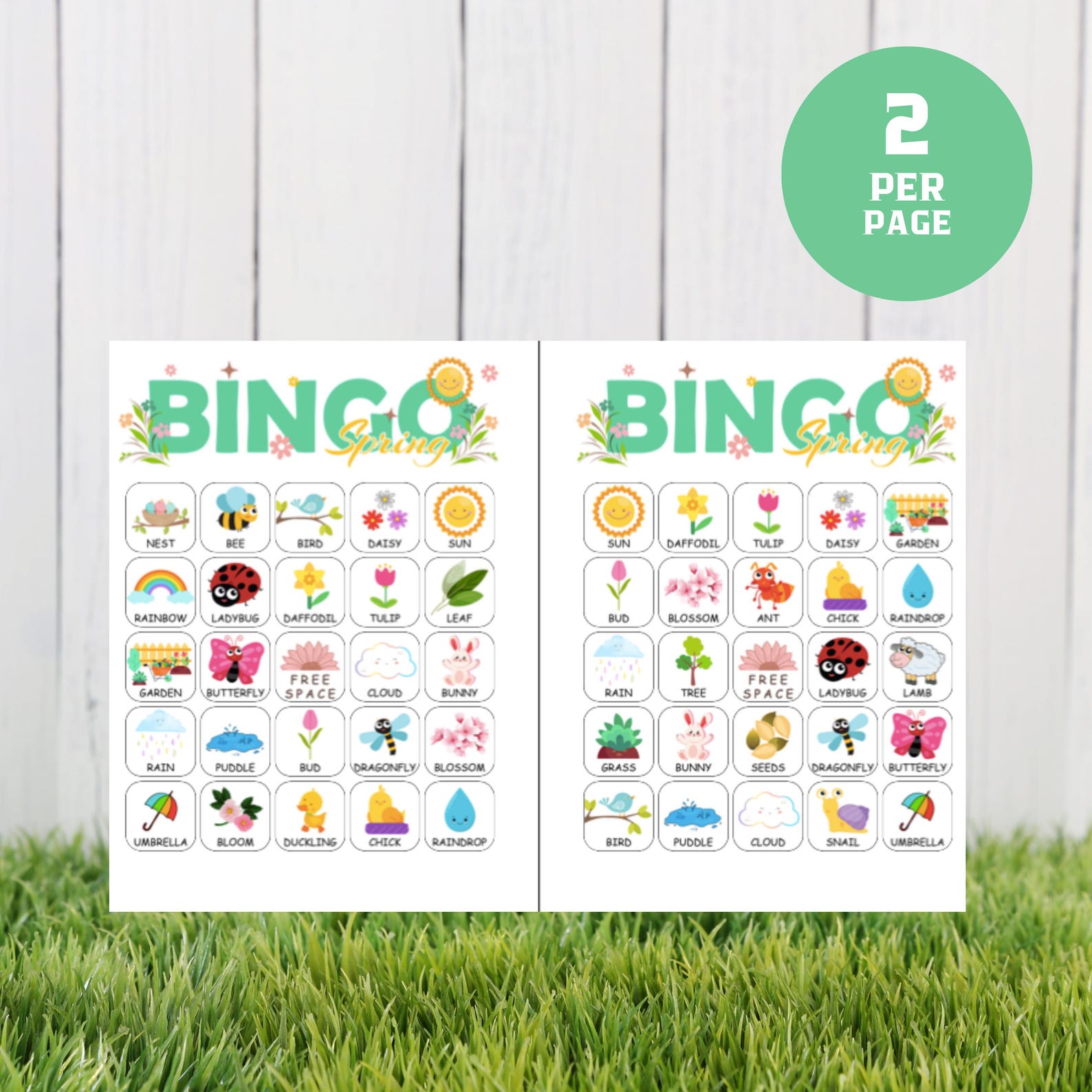 Spring Bingo Game: 50 Printable Easter Cards (digital Download) - Etsy