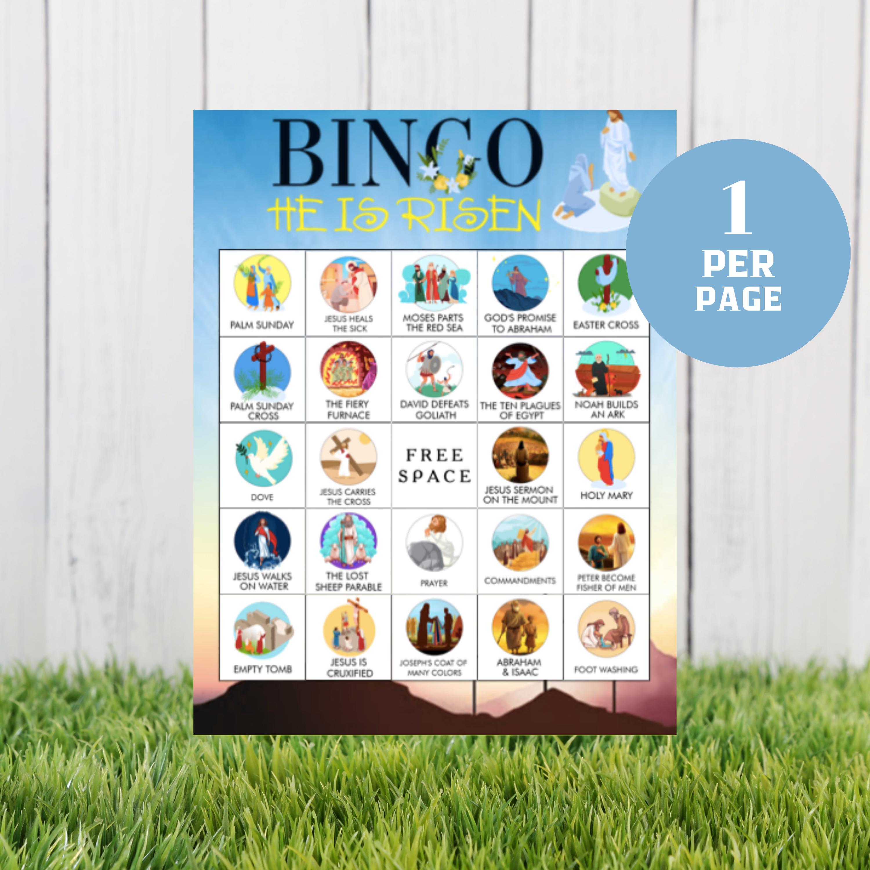 Bible Bingo Game, 50 Bible Stories Bingo Cards, Bible Games for Kids ...