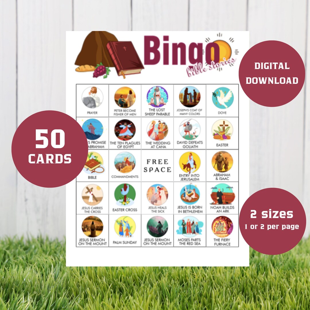 Easter Bible Bingo 50 Cards,resurrection Bingo, Easter Story Bingo ...