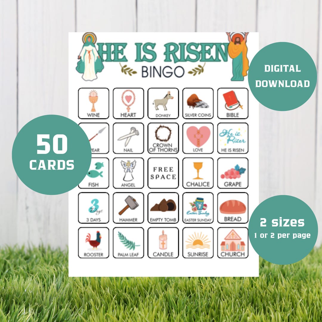 Bible Bingo, Bible Stories Bingo,50 Bible Bingo Cards, Bible Activity ...