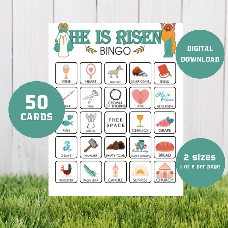 Bible Bingo, Bible Stories Bingo,50 Bible Bingo Cards, Bible Activity ...