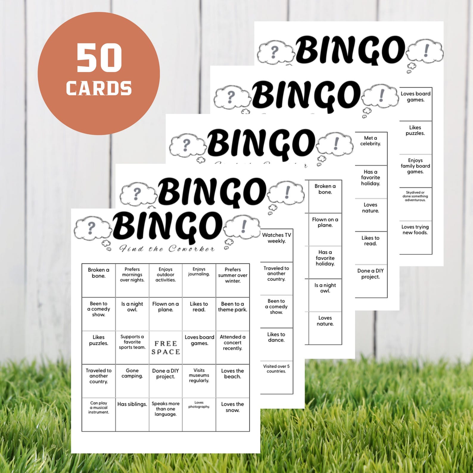 Get to Know You Bingo, Find Someone Who Game, Icebreaker Game Human ...