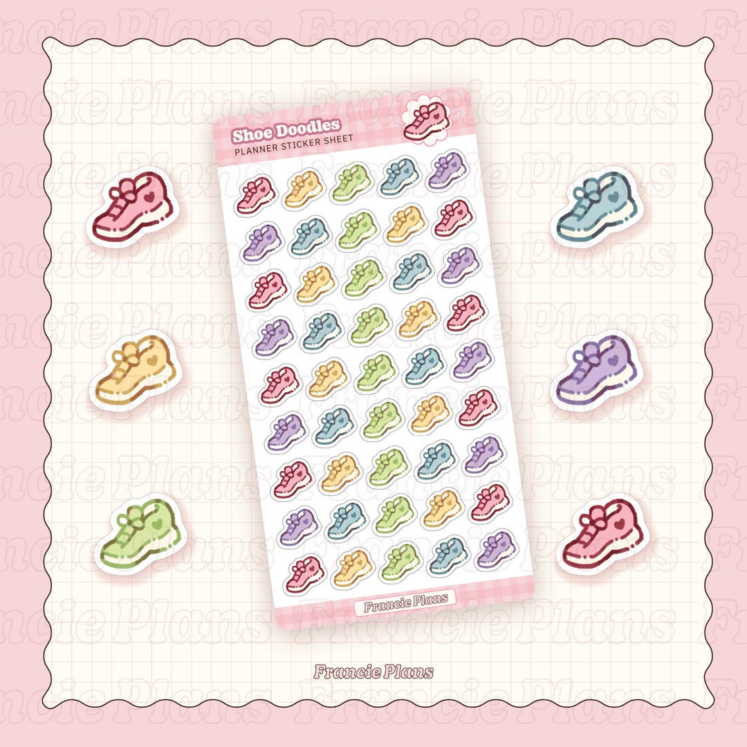 Walking Shoe Icon Stickers / Functional Sticker Sheet for Bullet ...