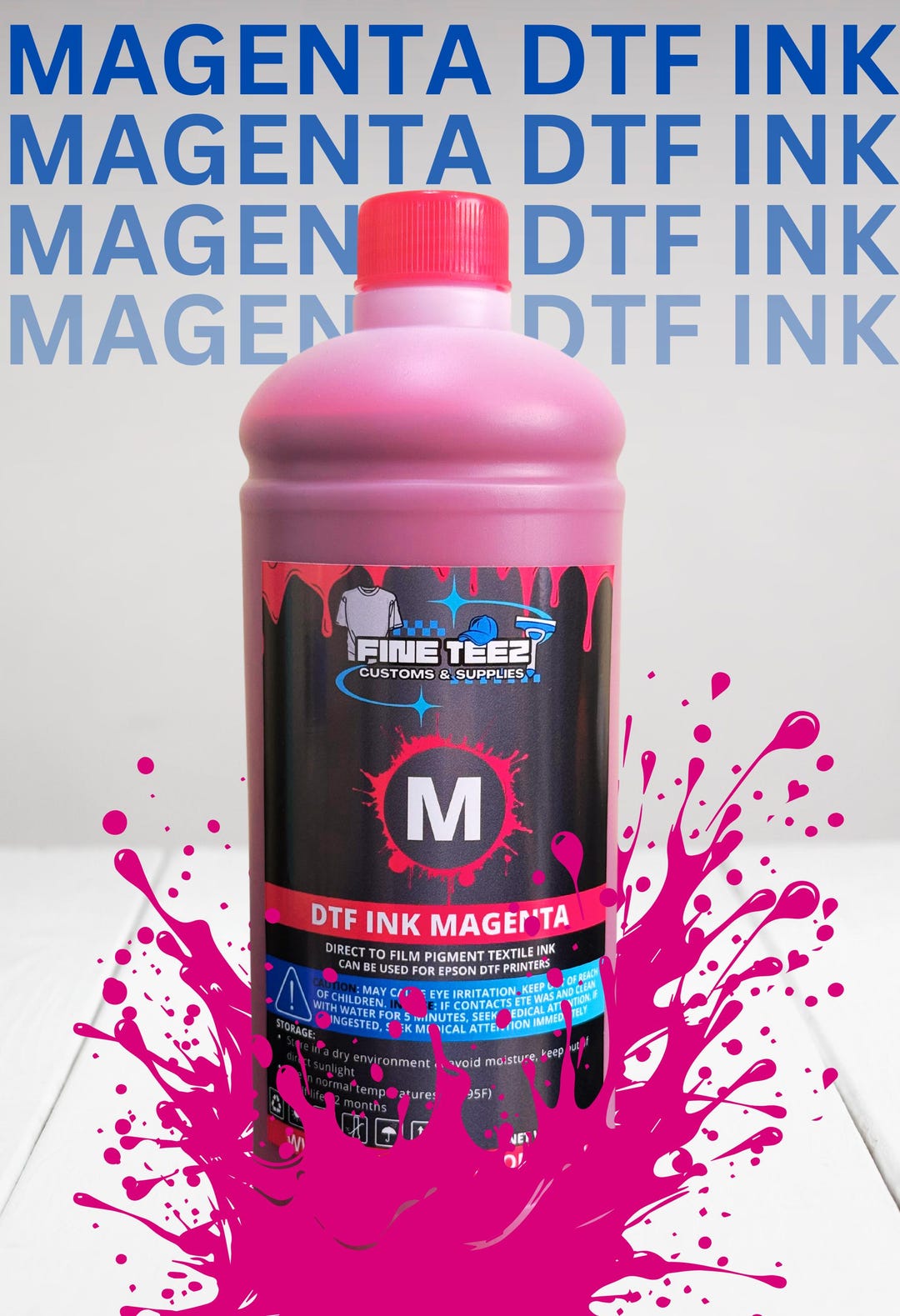 Premium DTF Magenta Ink-1000 ML, High-quality, Vibrant, & Fade ...