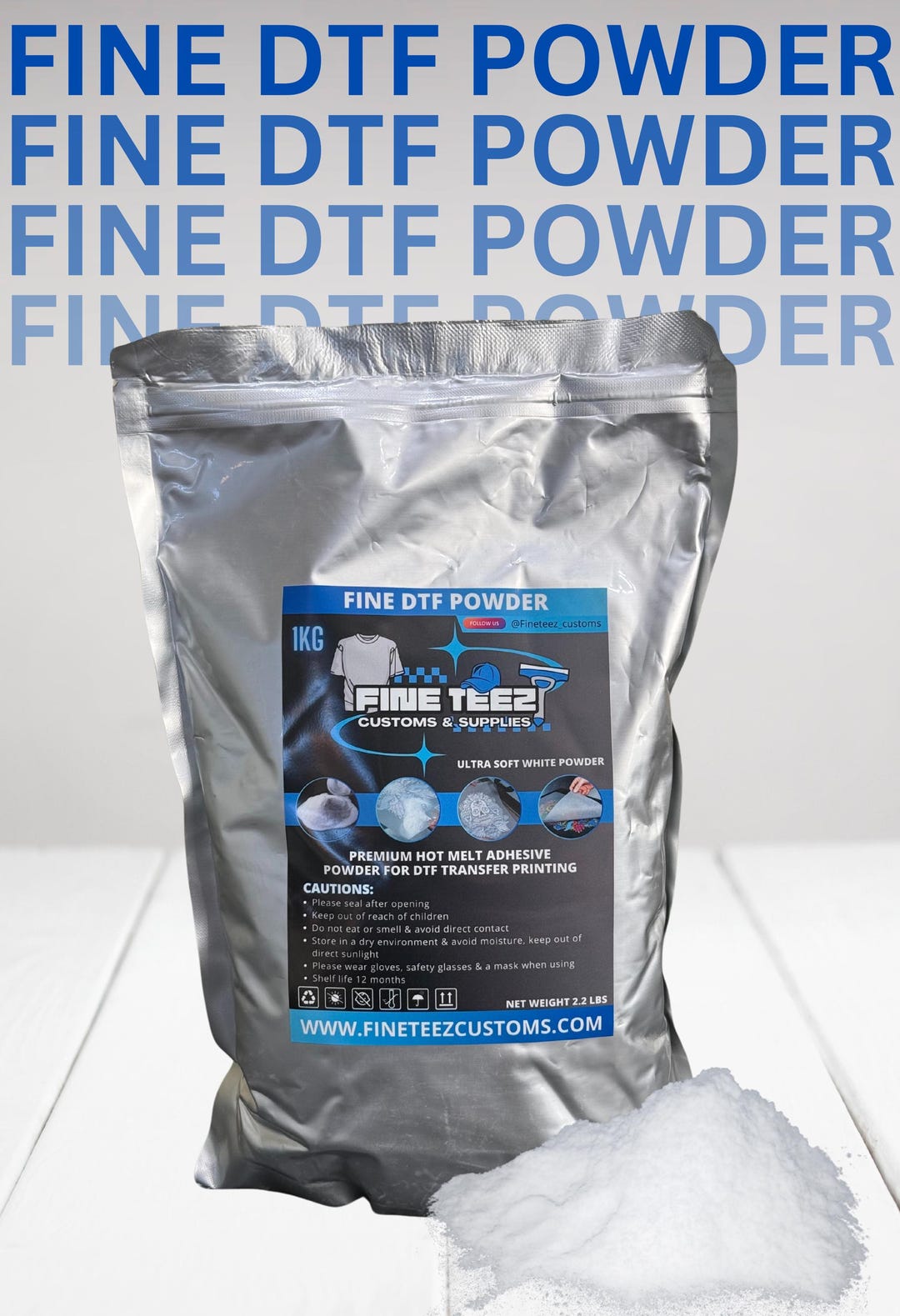 DTF Fine Powder TPU, Hot Melt Powder for DTF Printing, 1KG (2.2LBS ...