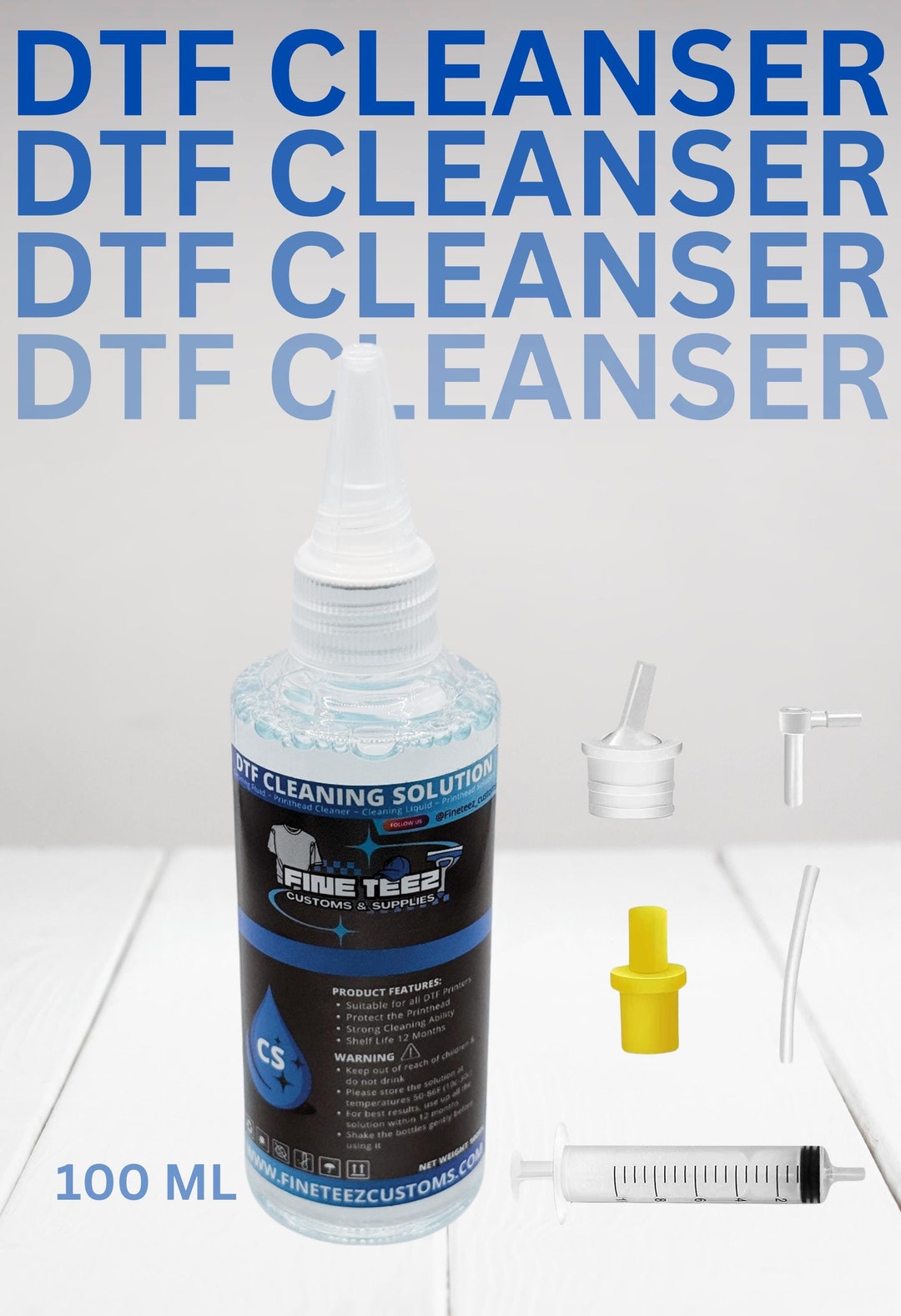 DTF Print Head Cleaning Kit, 100 ML, Cleaning Solution for Printers ...