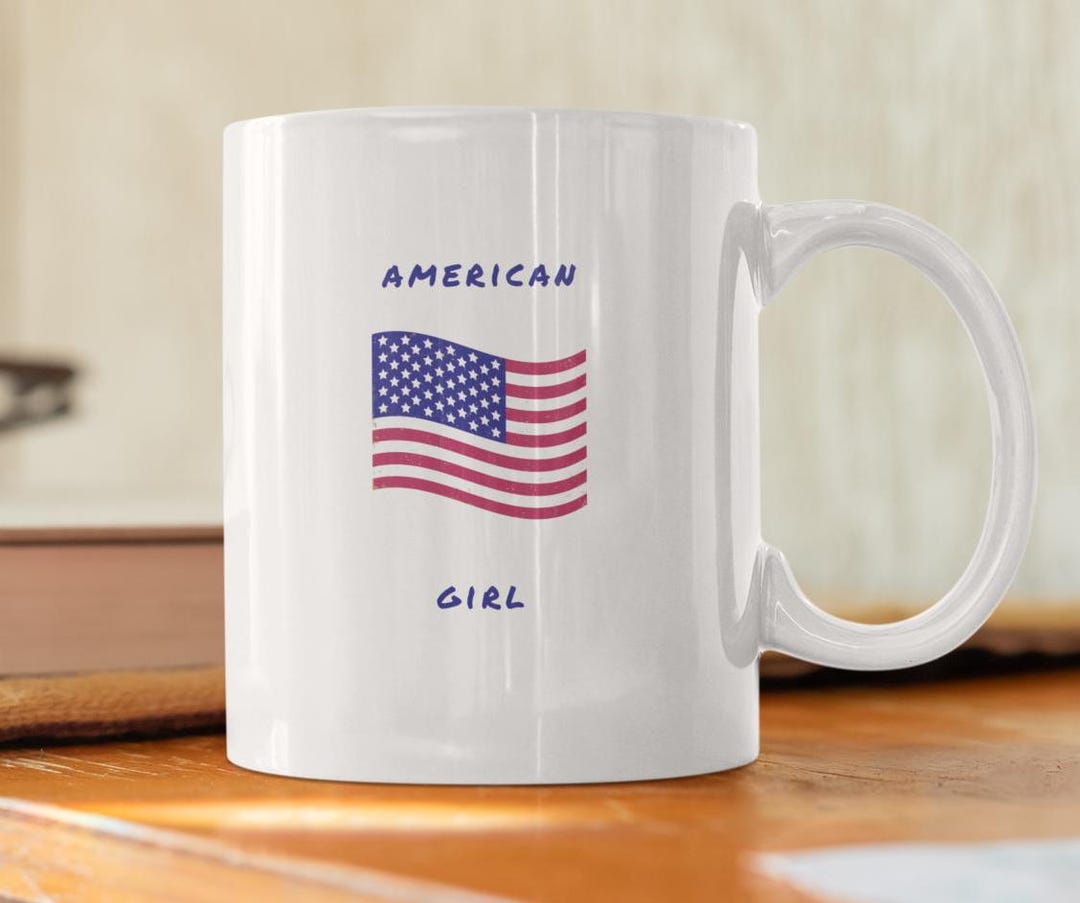 American Girl Mug, America, American Flag, Gifts for Her - Etsy