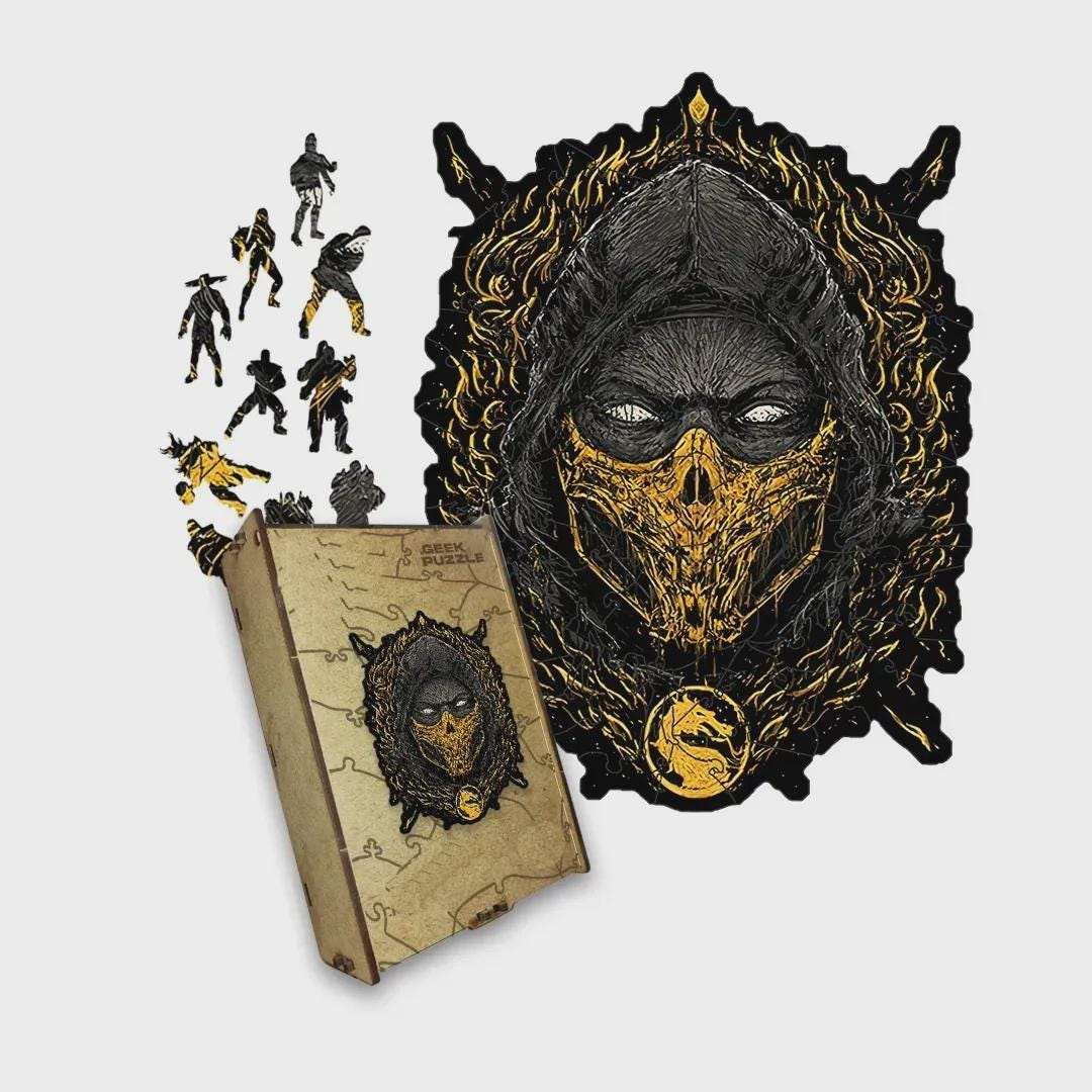 Puzzle Scorpion Mortal Kombat | Wooden Puzzle | Jigsaw Puzzle | Gamer ...