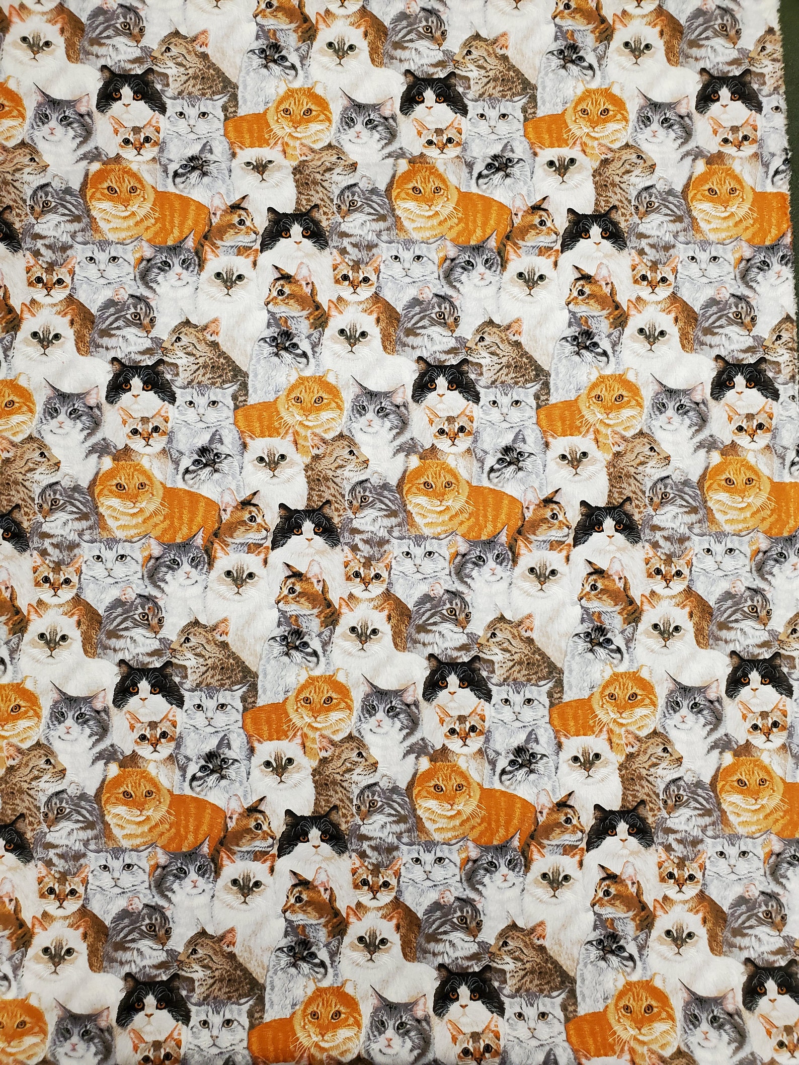 Cat Fabric Cotton Fabric Cotton Material Sewing Animal | Etsy