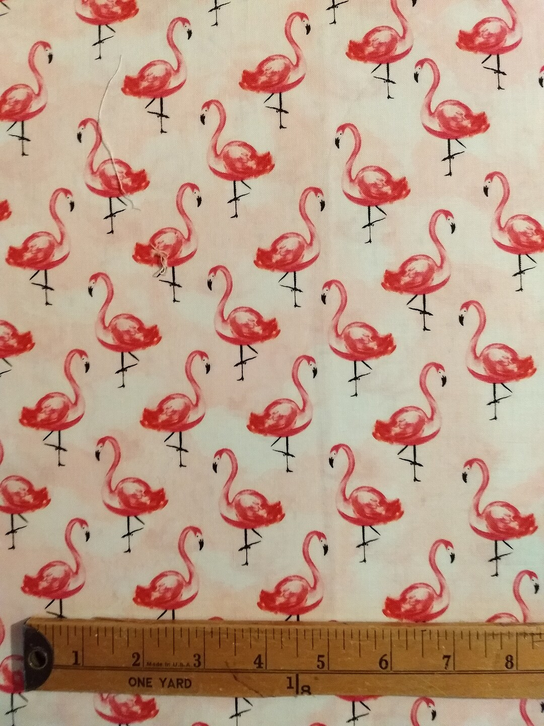 Flamingo Cotton Fabric, Sewing Quilting Material, Pink Bird Print - Etsy