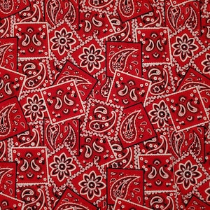 Cotton Material, Red Bandana Fabric, Bandana, Cotton Fabric, Western ...