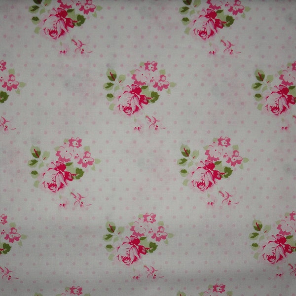 Pink Roses Fabric - Etsy