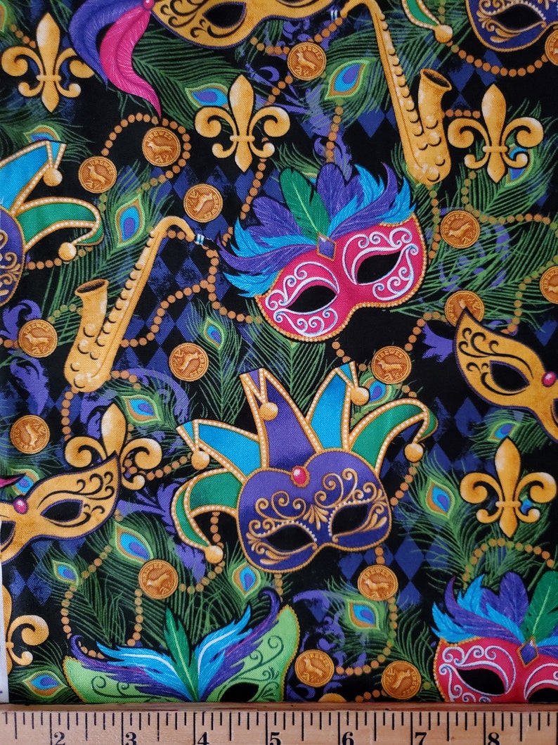 Mardi Gras Fabric Cotton Fabric Cotton Material Fat - Etsy
