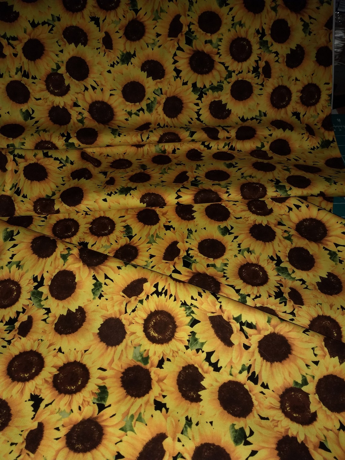 Sunflower Fabric Farmhouse Decor Cotton Fabric by the Yard | Etsy