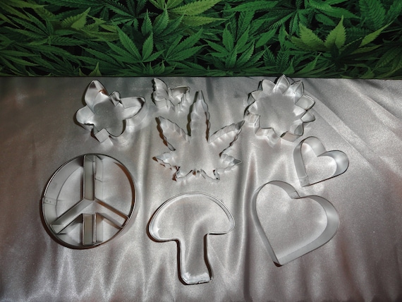 Marijuana Leaf Cookie Cutters Peace Sign Cookie Cutter | Etsy