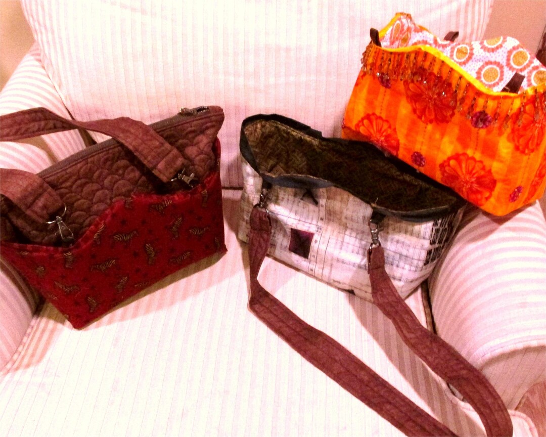 4 Piece Handmade Purse Set. 1 Bag With 3 Interchangeable, Reversible ...