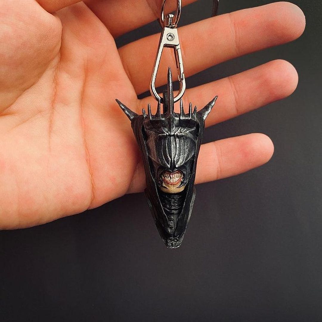 3D Printed 12K Resin Lord of the Rings Mouth of Sauron Keychain, Sauron ...