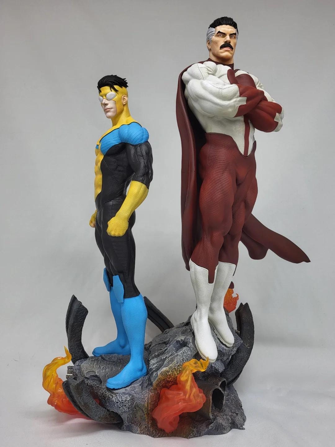 3D Printed 12K Resin Invincible and Omniman Statue, Invincible Figurine ...