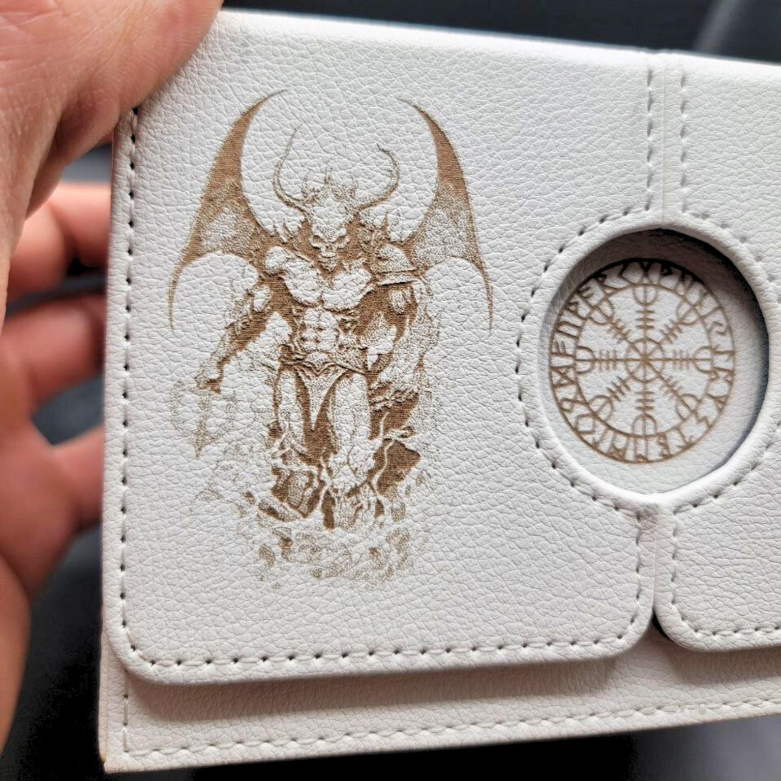 Customized Engraved White Final Fantasy FF, MTG 300+ Card Box ...