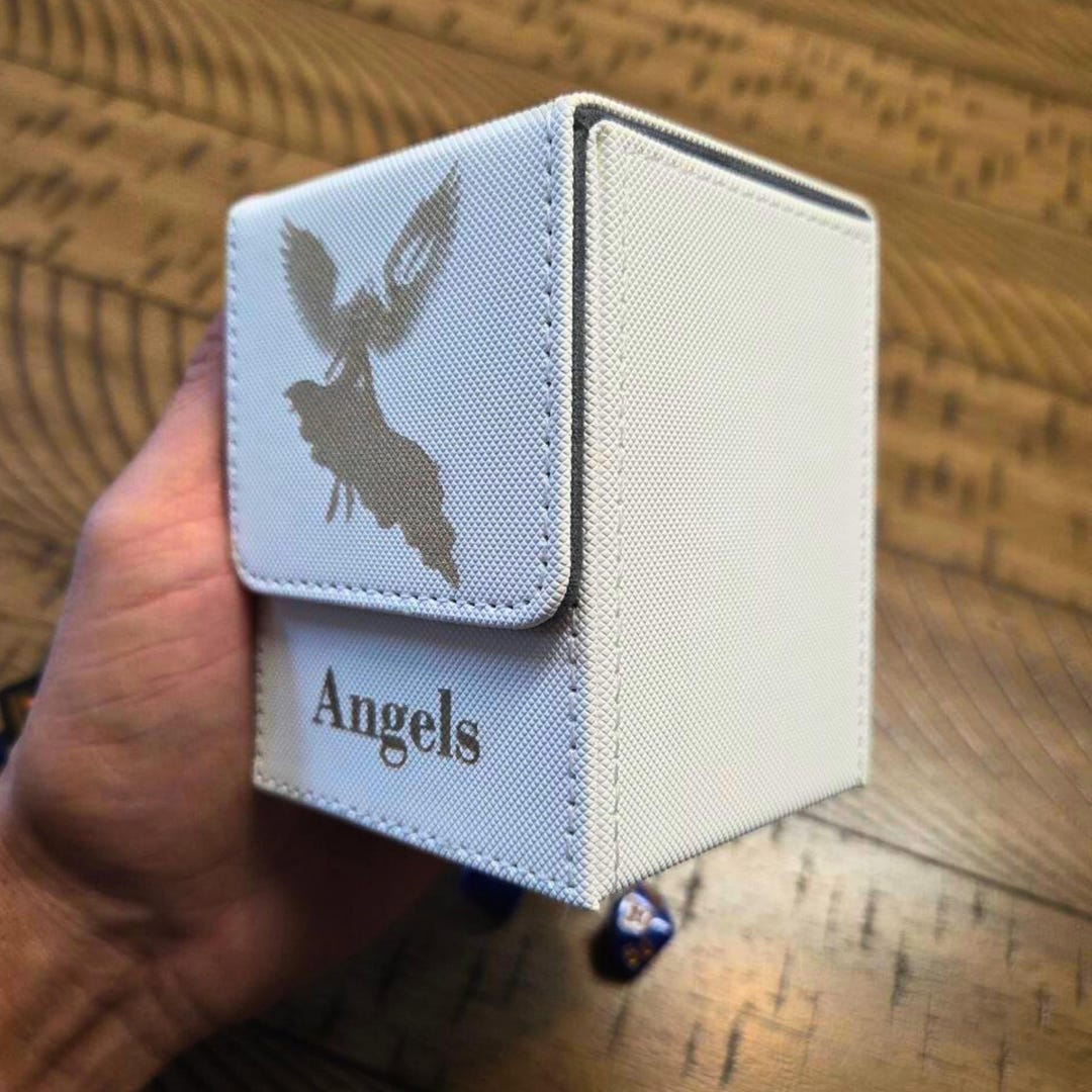 Custom Logo or Text Engraved White MTG Card Box, Commander Deck, TCG ...