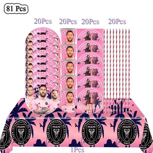 Lionel Messi Inter Miami Birthday Decorations | Soccer Party Supplies ...