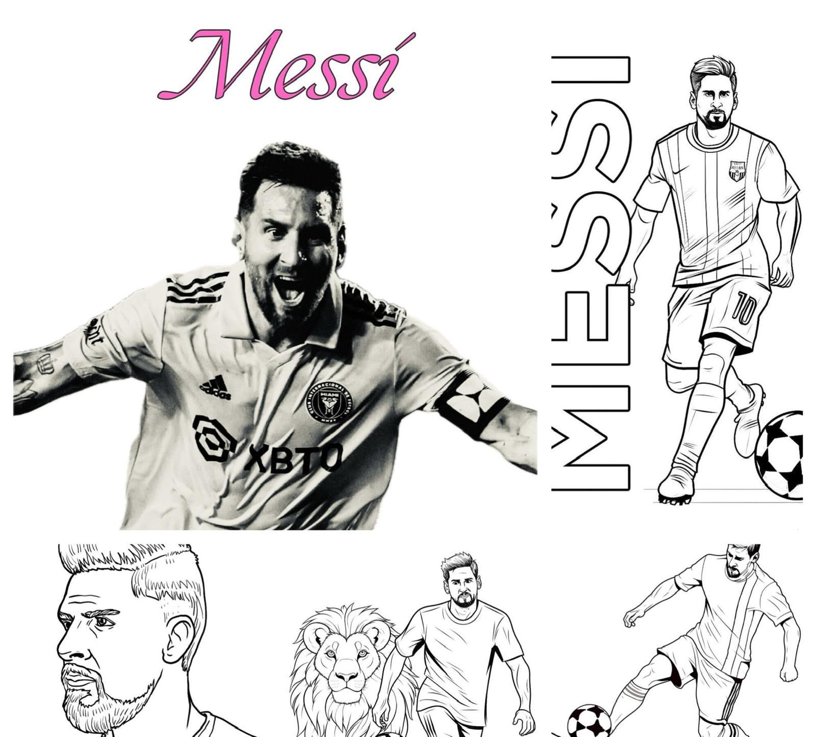 Messi Digital Coloring Book - Etsy