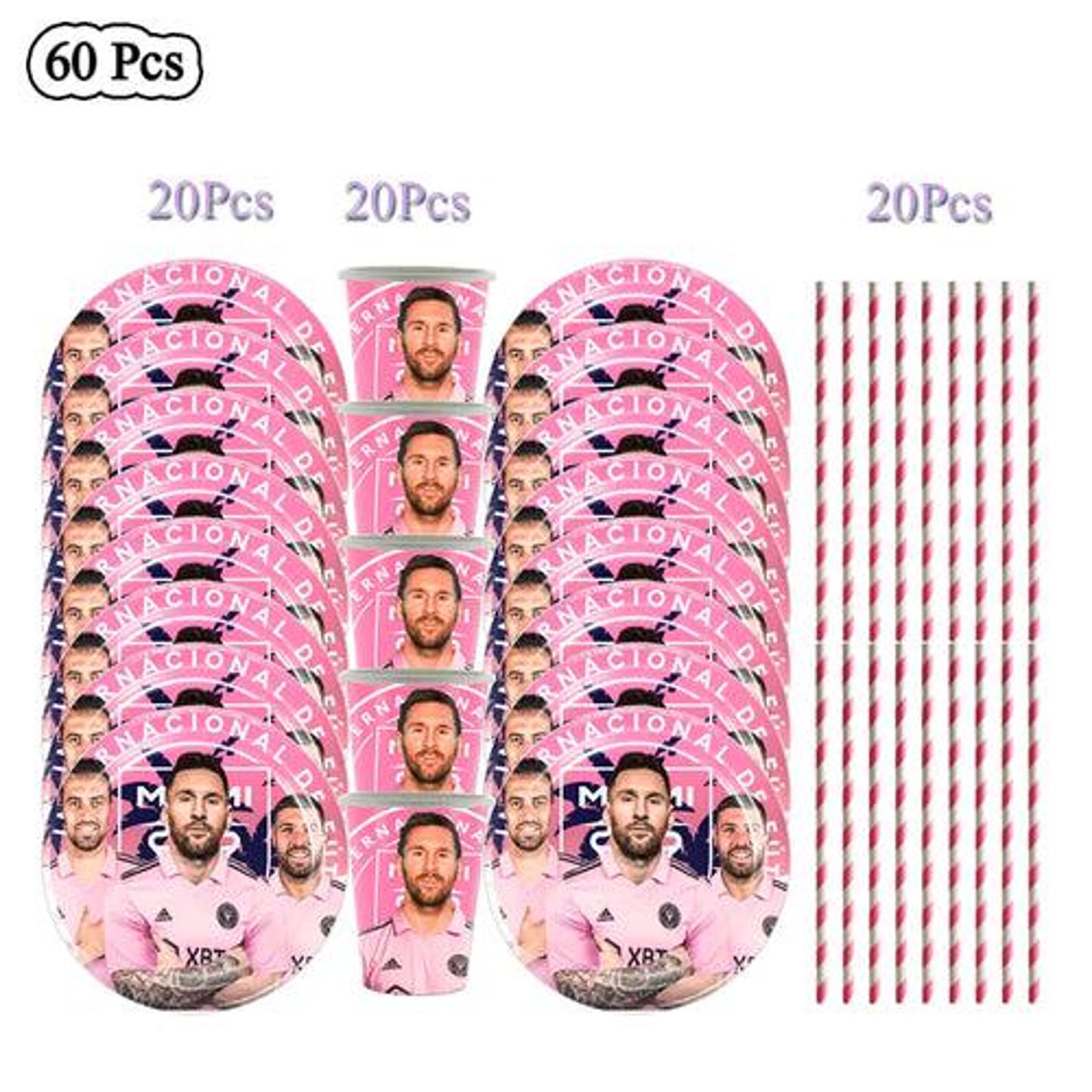 Lionel Messi Inter Miami Birthday Decorations | Soccer Party Supplies ...