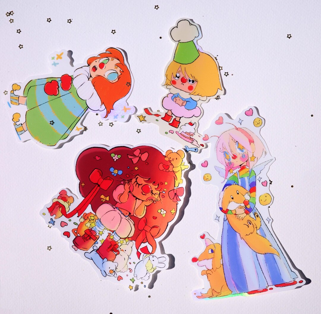 Clown Silly Time Sticker Pack - Etsy