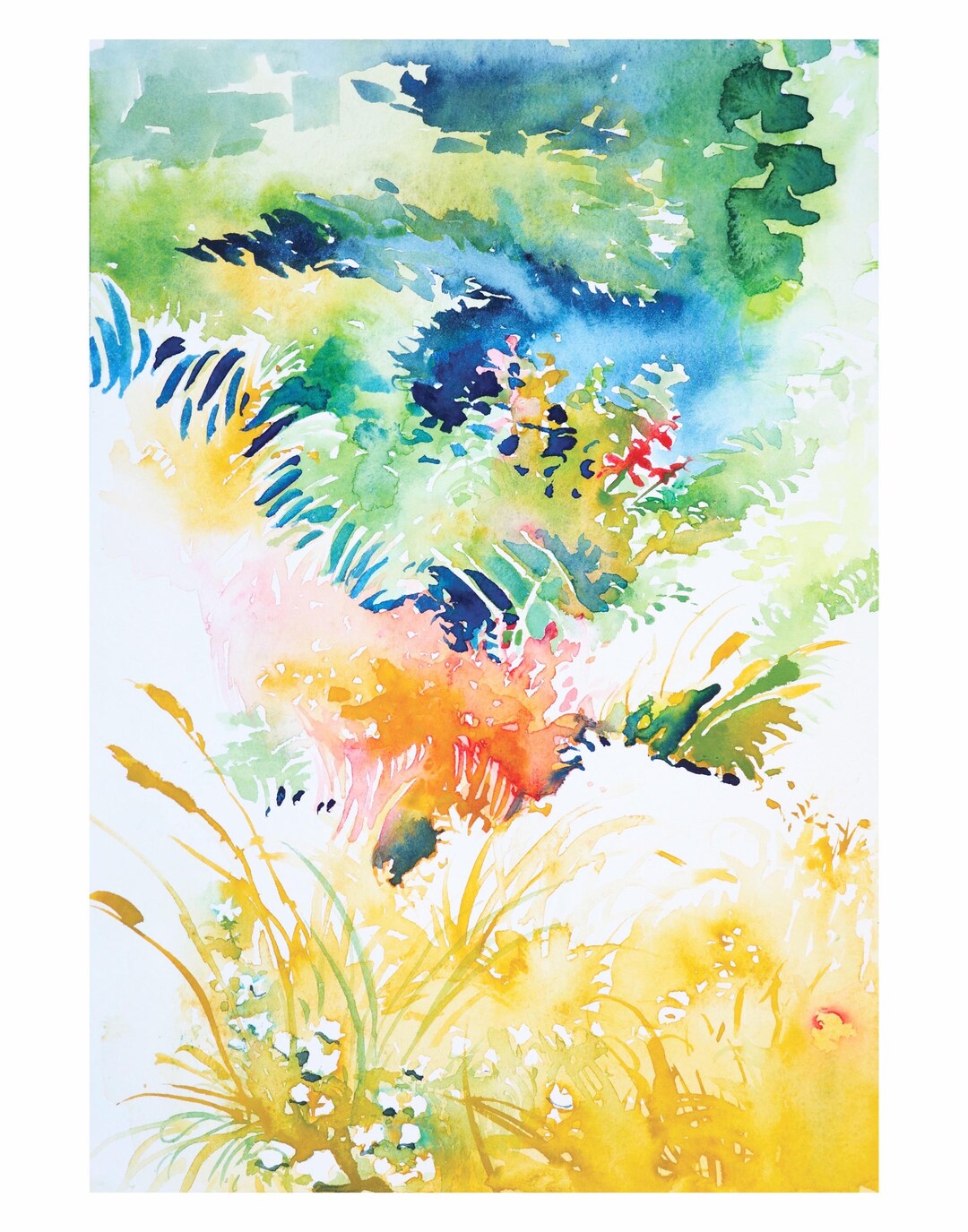 Watercolor Art Print "summer Grass" by Skye Crush - Etsy