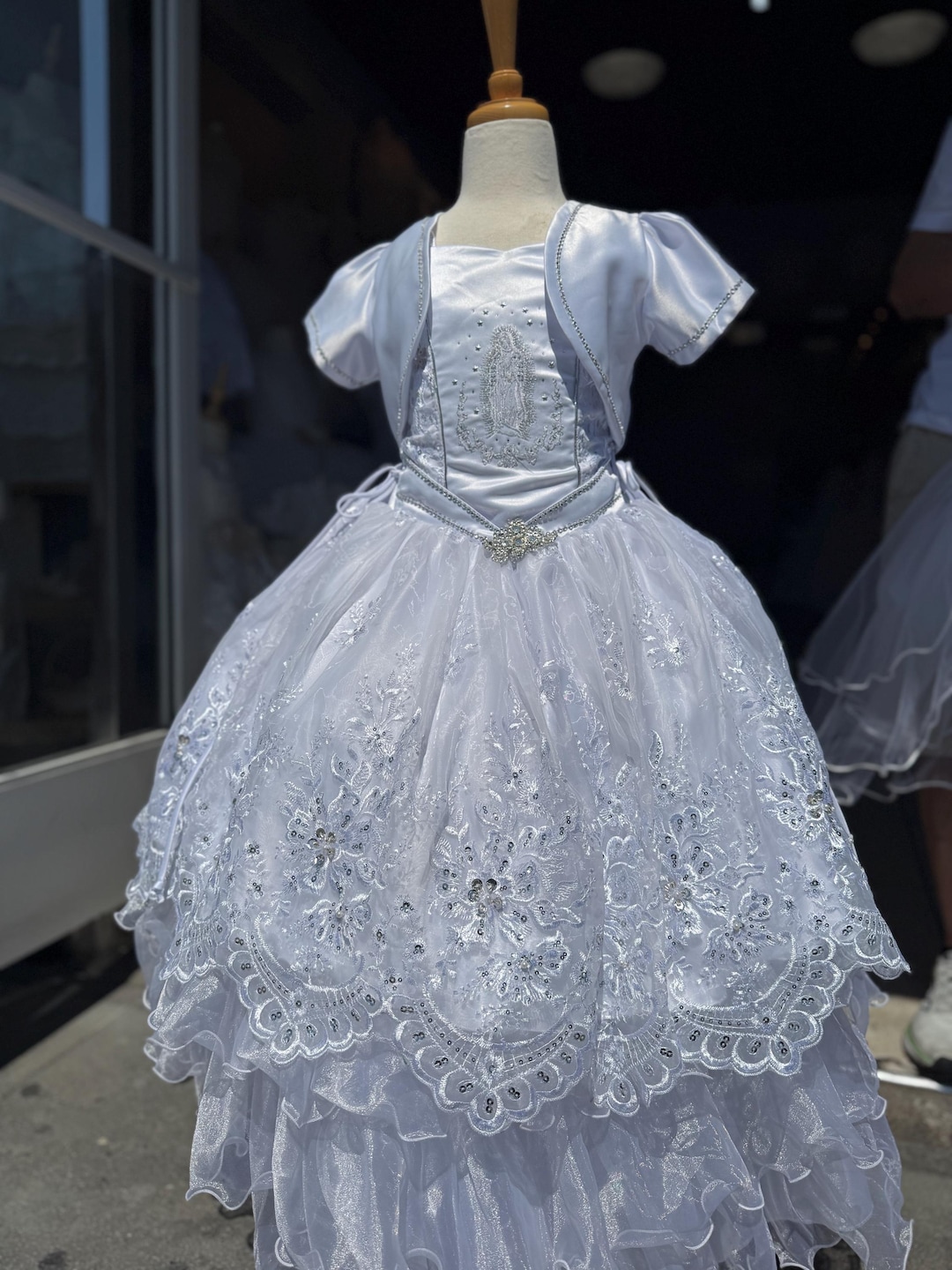 First Communion Dress (two Pieces With the Virgencita De Guadalupe ) - Etsy