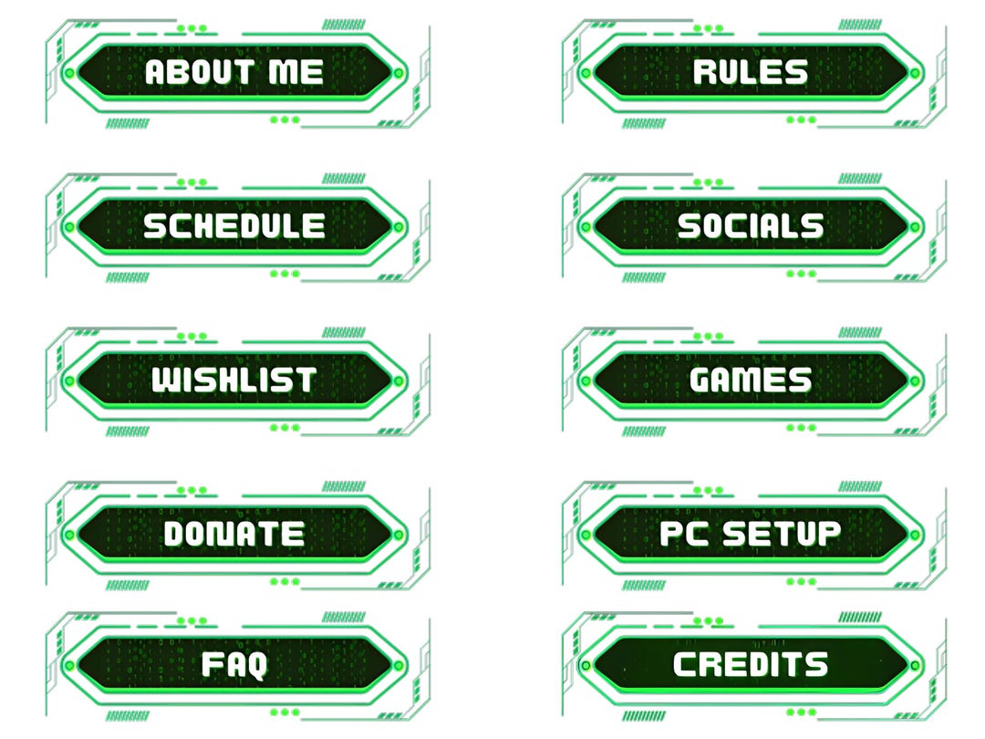 Cyber Matrix Twitch Panels - Etsy