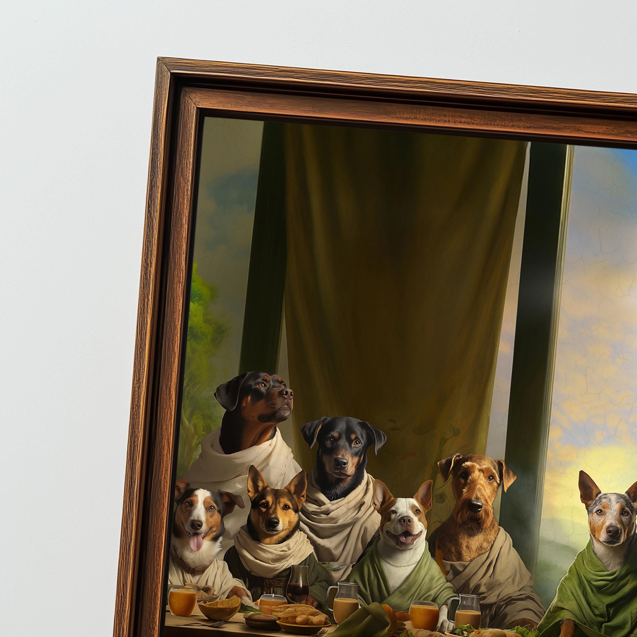 Dogs Last Supper, Renaissance Wall Art, Antique Poster, Funny Dogs ...