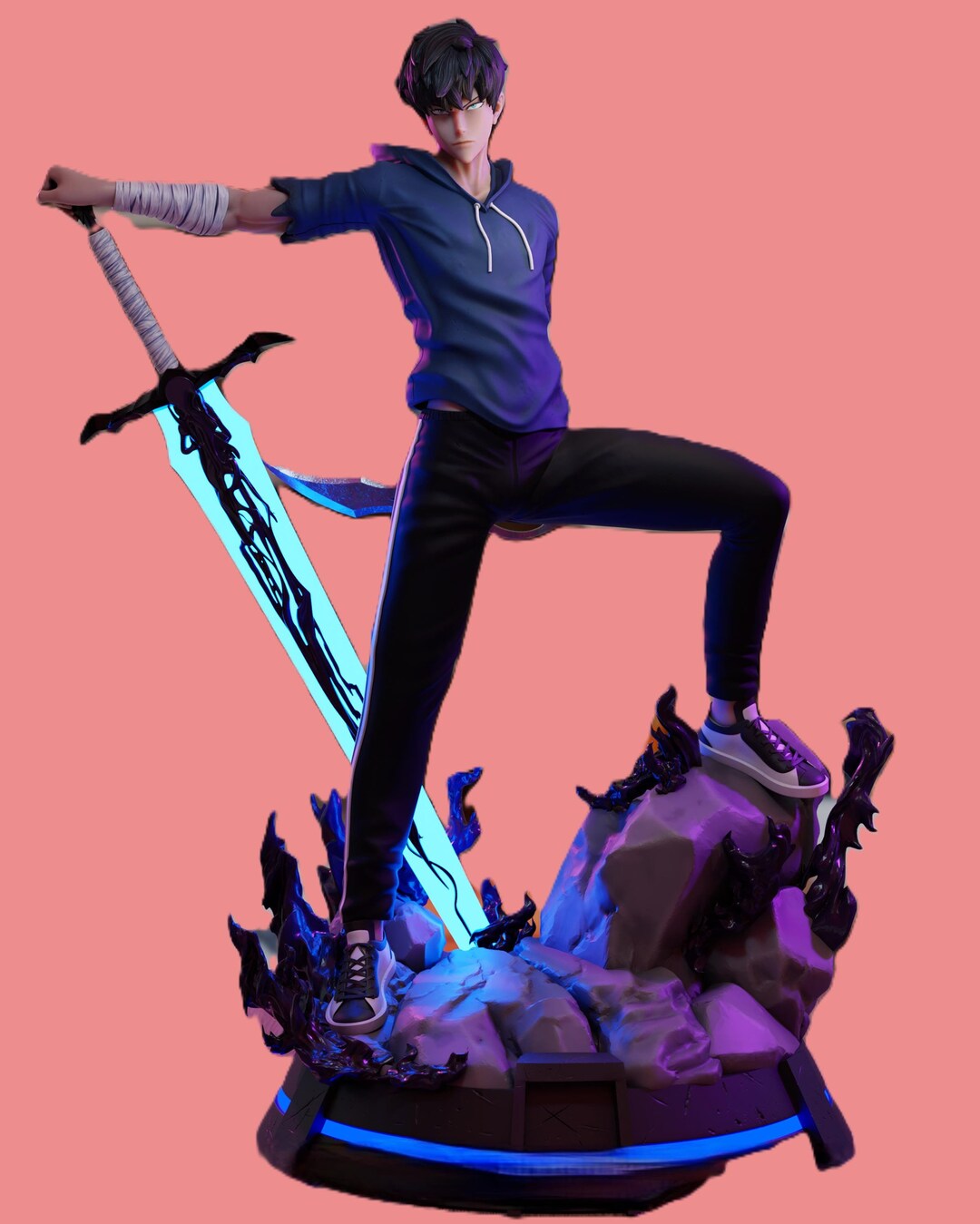 Sung Jin Woo STL 3D Print Model Solo Leveling Hero Collectible for Fans & Collectors - Etsy UK