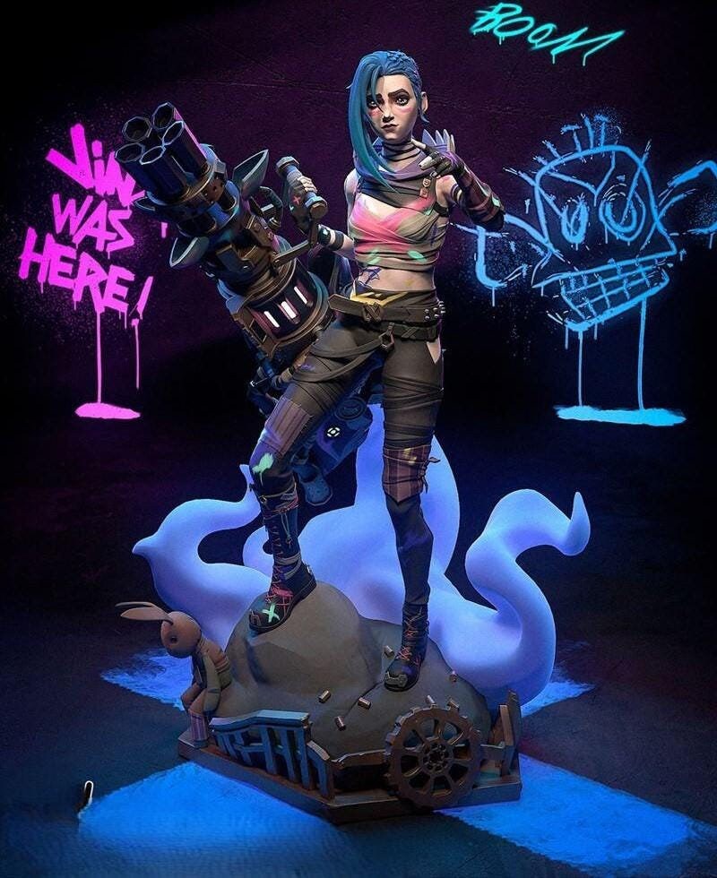 Archivo STL de alta calidad inspirado en Jinx Arcane de League OF ...