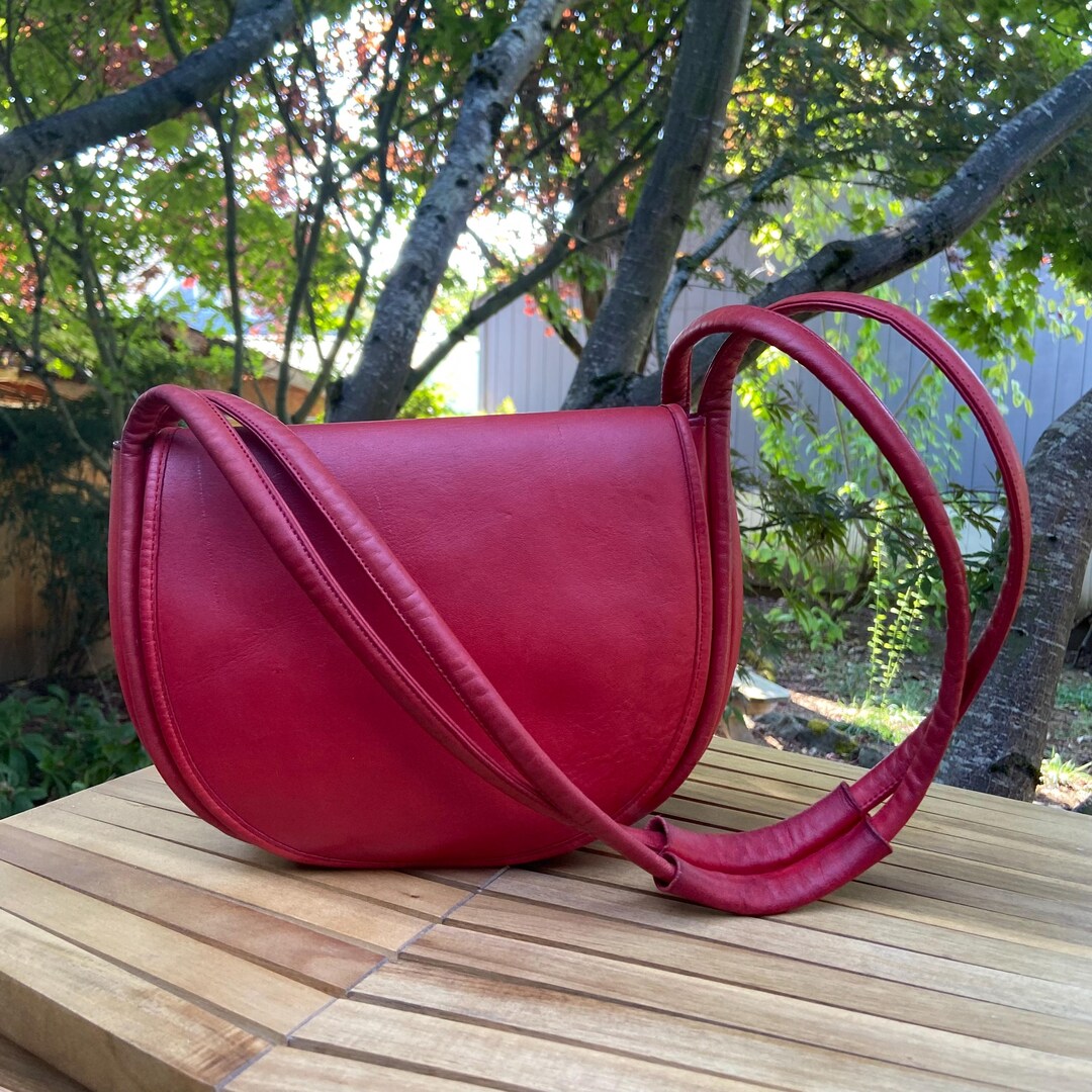 Vintage Coach Pulley Bag | Style 9240 | Red | Pre-creed, Metal Tag - Etsy