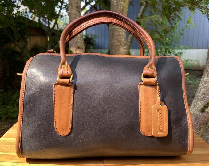 Vintage Coach Madison Satchel Spectator | Style 6765 | Navy/black With ...
