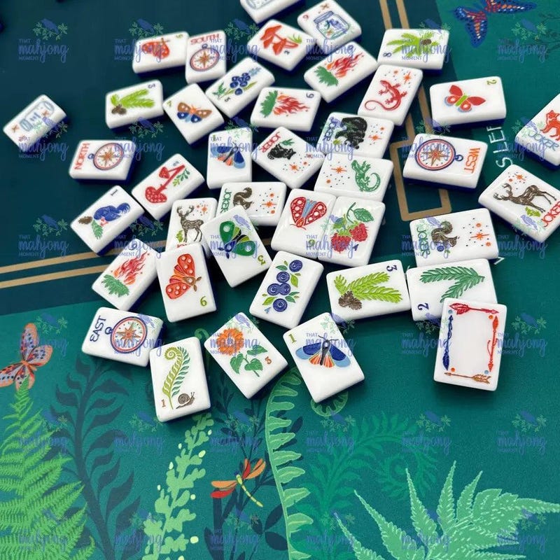 White Lotus Mahjong Tiles - Etsy