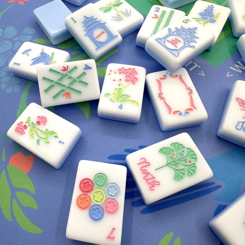 Mahjong Tiles Secret Garden - Etsy