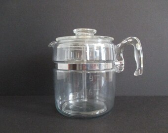 Pyrex Flameware Complete Glass Percolator 9 Cup Model #7759B Vintage 60 ...