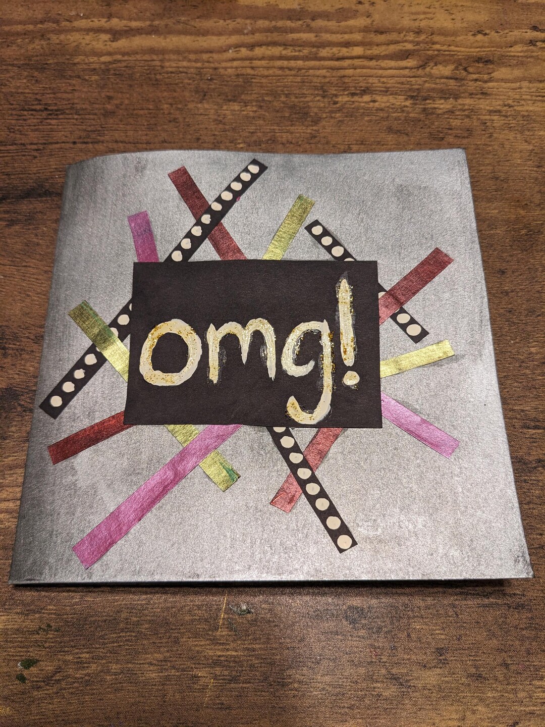 Handmade Greeting Card - One-of-a-kind "omg - Ily!" - Etsy
