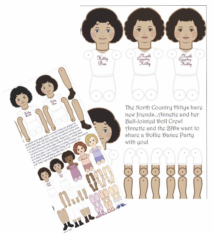 PDF 7 Page Pantins and Crepe Paper Doll Set Sara Cole From Hitty ...