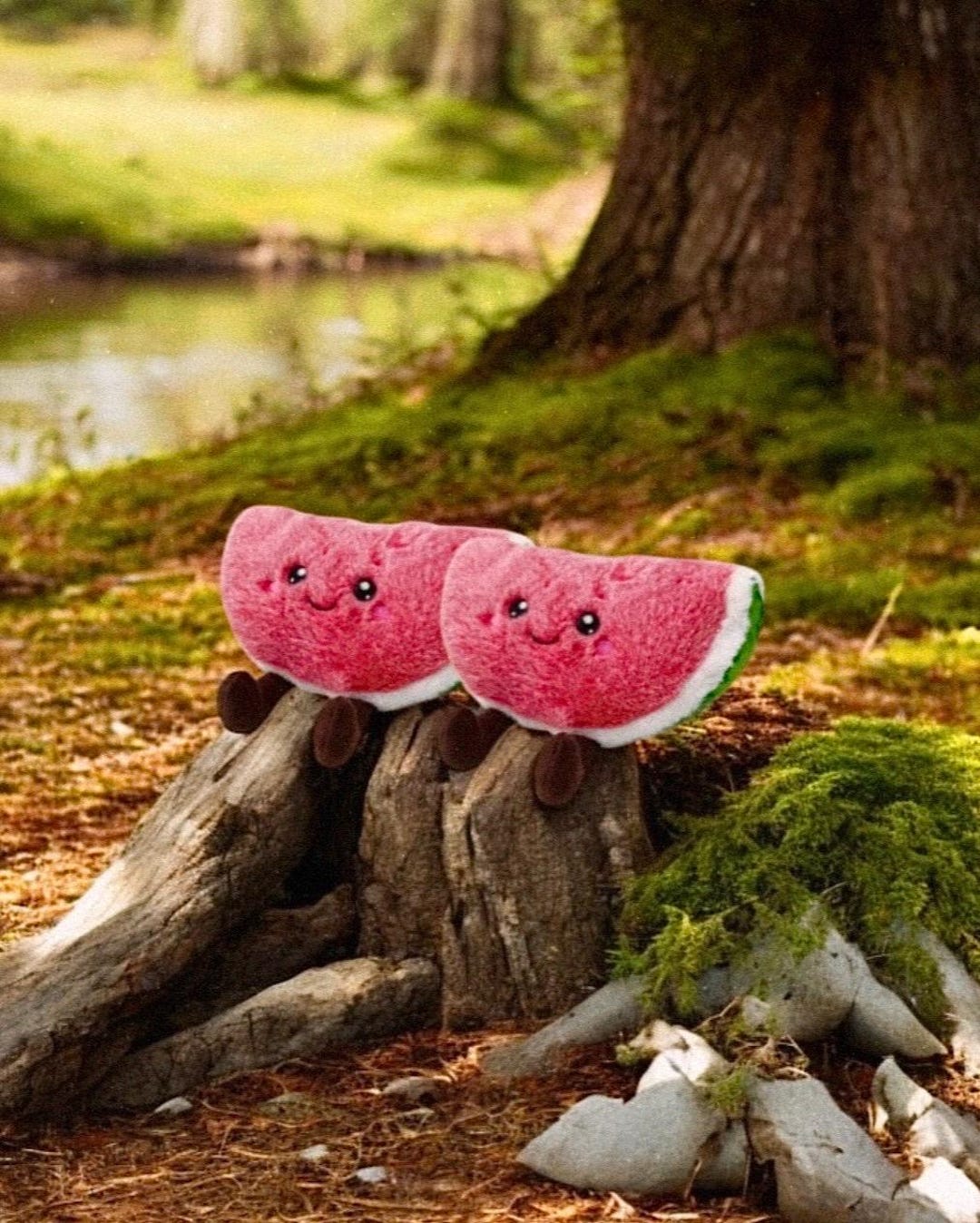 Thicc Rind Randy Watermelon Plush Watermelon Stuffed Toy Kawaii Fruit ...