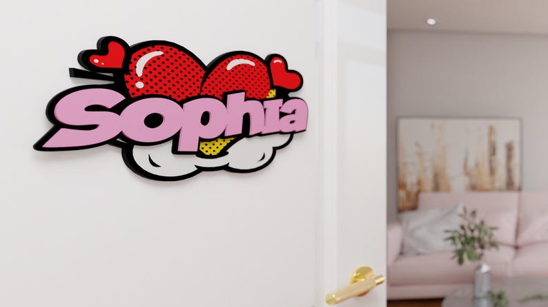 Custom Comic Book Style Door Sign – Personalize Background & Name ...