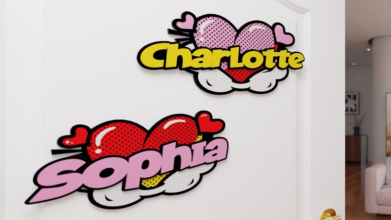 Custom Comic Book Style Door Sign – Personalize Background & Name ...