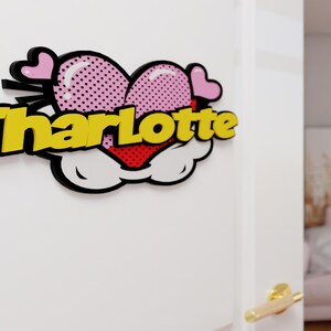 Custom Comic Book Style Door Sign – Personalize Background & Name ...