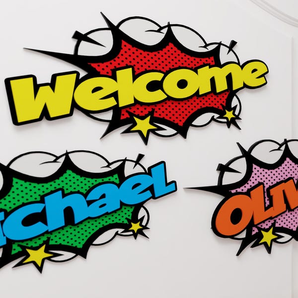 Superhero Door Sign - Etsy