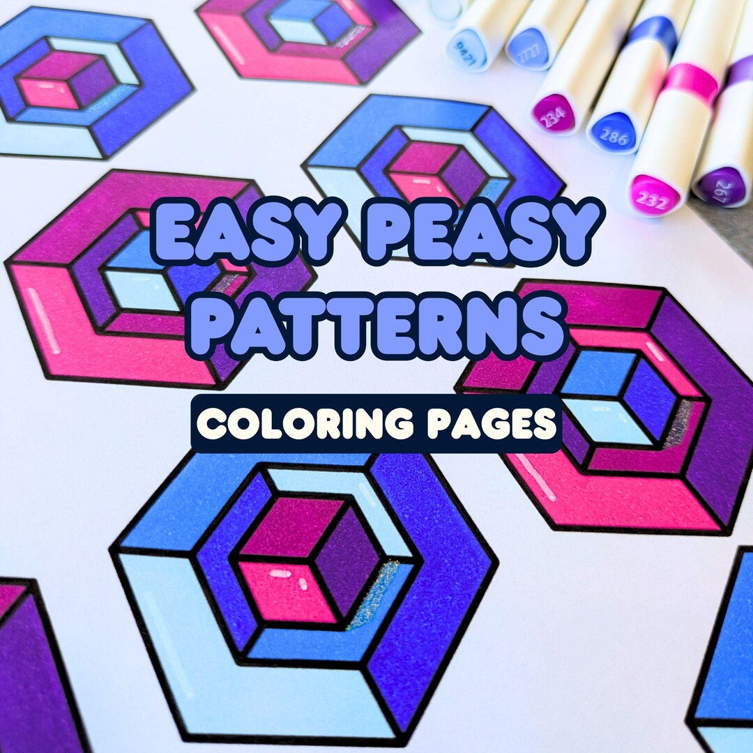Easy Peasy Patterns Coloring Pages: Creative Self-care for Mindfulness ...